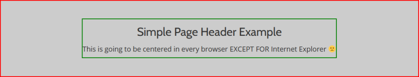 Creating a Vertically Centered Page Header with a Min-Height - Foxtrot Media, Inc.